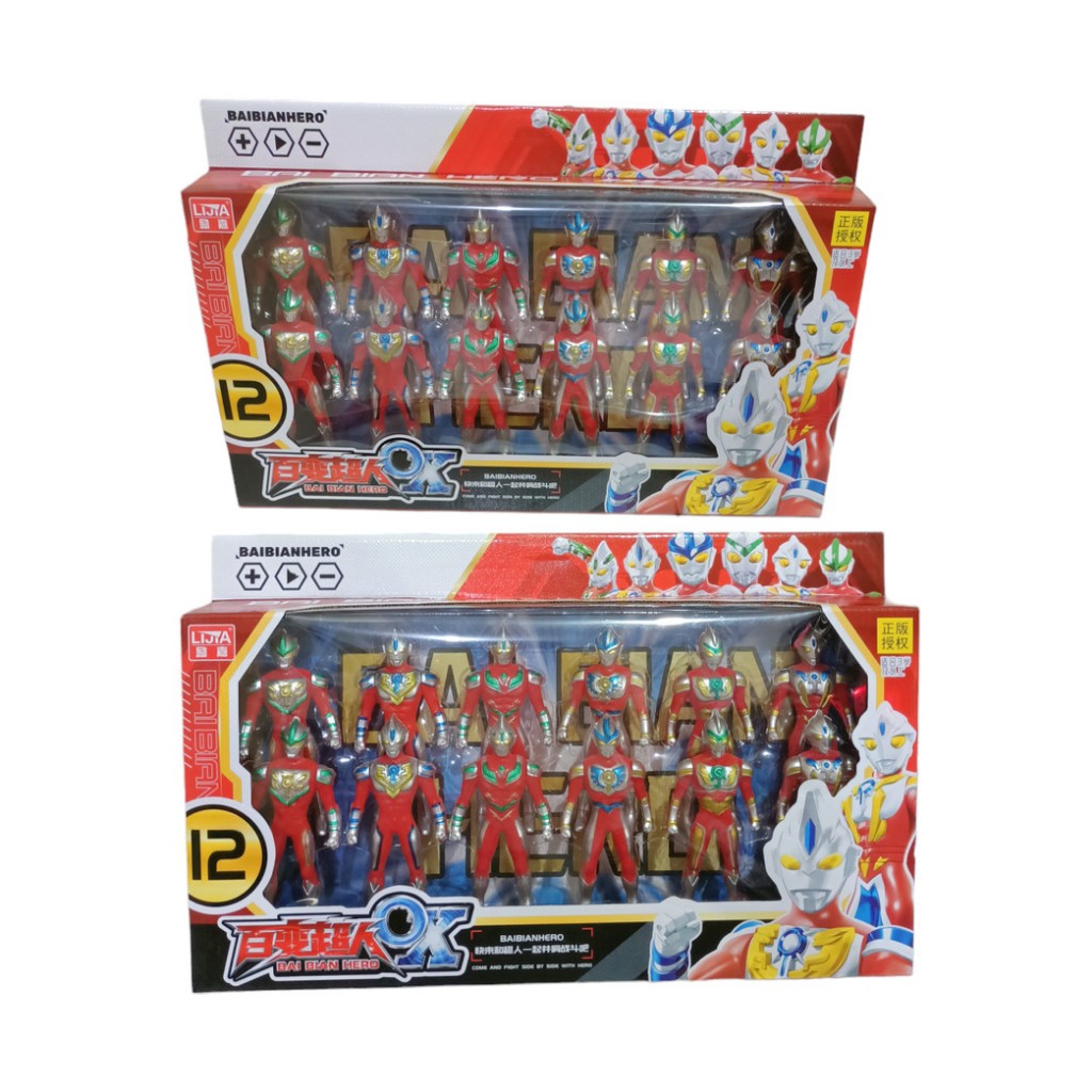 12Pcs Ultramen hero robot Collection Toy // ultraman orb geed zero hero ...