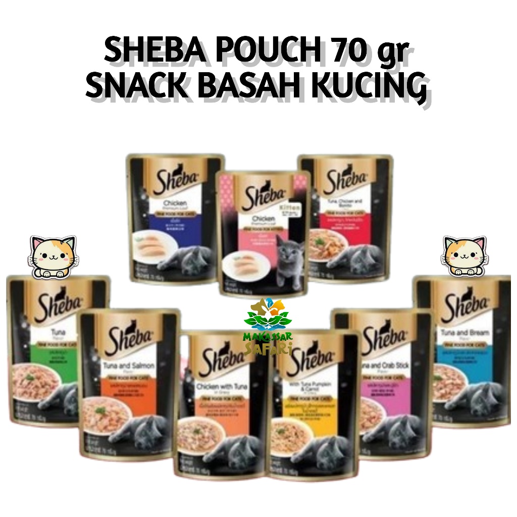 Wet Cat Food Sheba Pouch Sachet 70gr Adult Cat Kitten Wet Food | Shopee Philippines