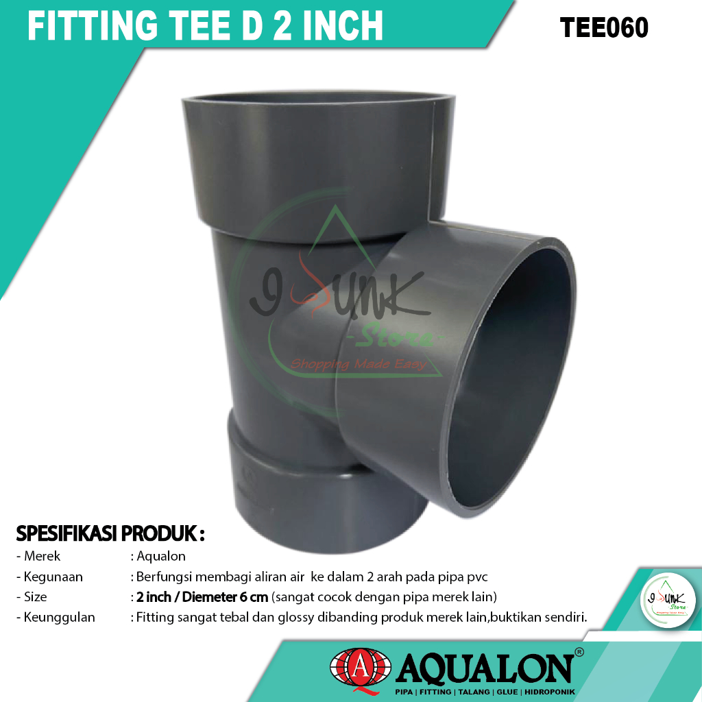 Tee D 2 INCH PVC Pipe Connection ( KNEE T ) / D 2 INCH PVC FITTINGS ...