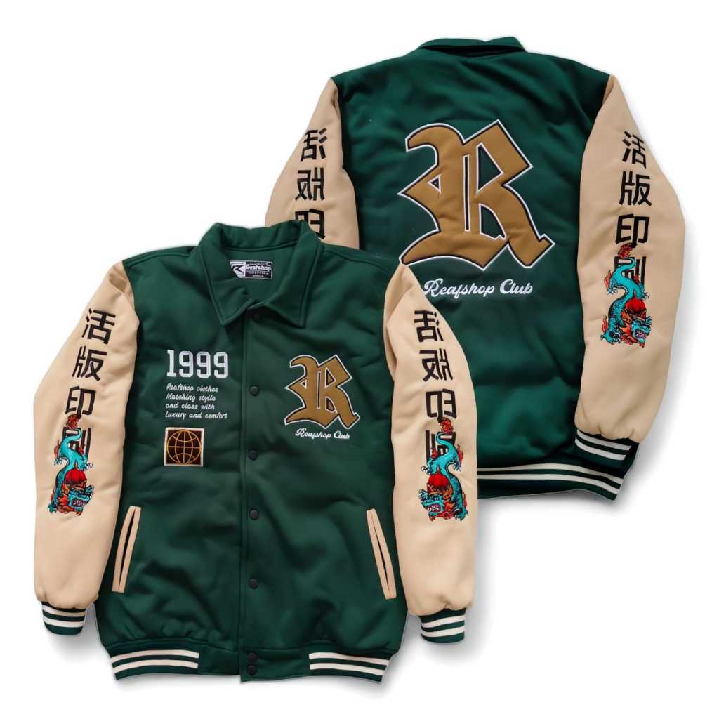 Rsc1999 Varsity Jacket Baseball Full Embroidery | Shopee Philippines