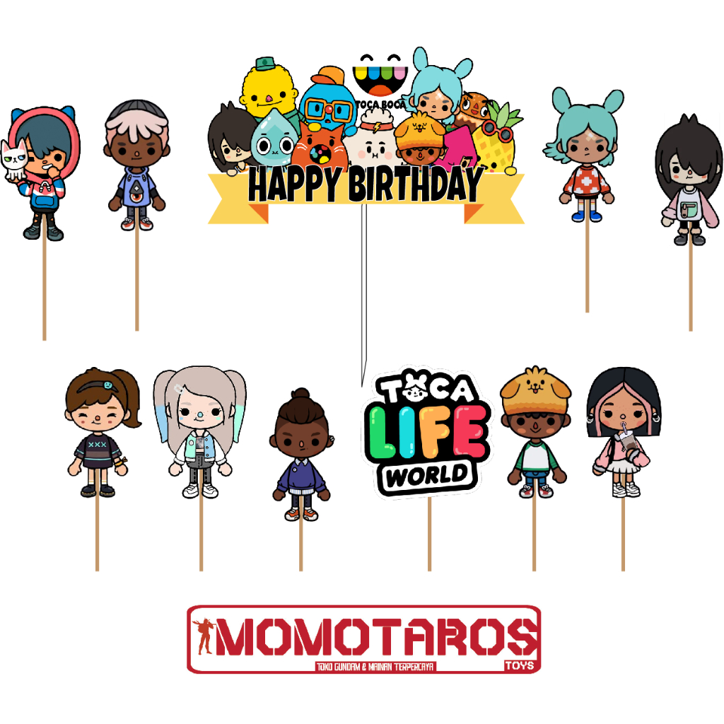 Toca Boca cake Topper contains 11 pcs | Shopee Philippines