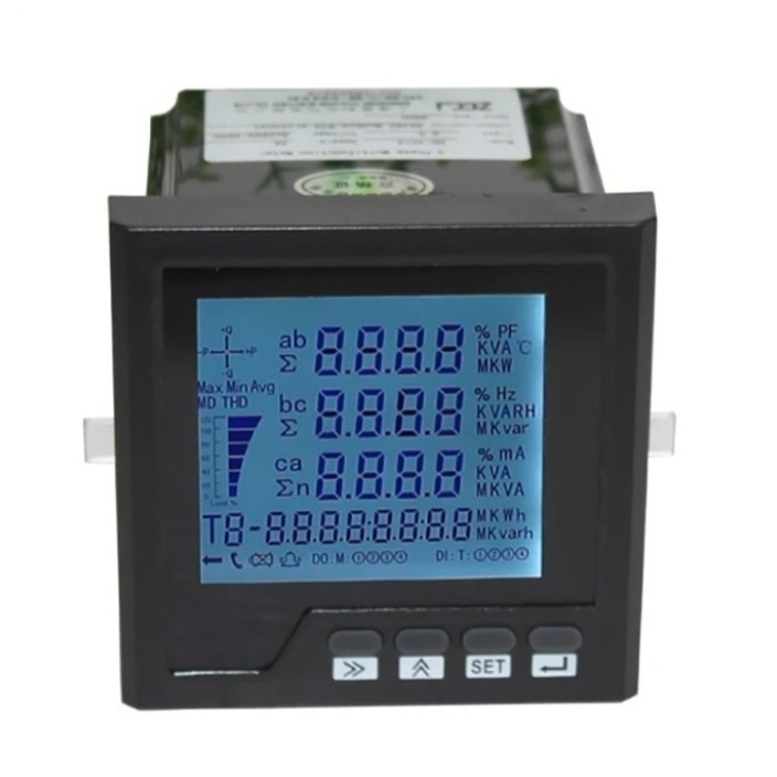 3 Phase Panel Meter A V W kWh Cos Hz Var Power Meter RS485 Modbus RTU | Shopee Philippines