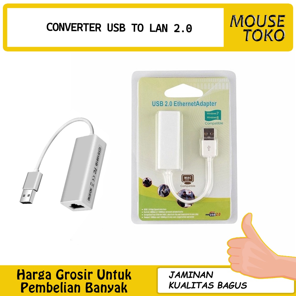 [mouse_toko] Usb To LAN Ethernet Adapter-USB 2.0 Ethernet Adapter ...