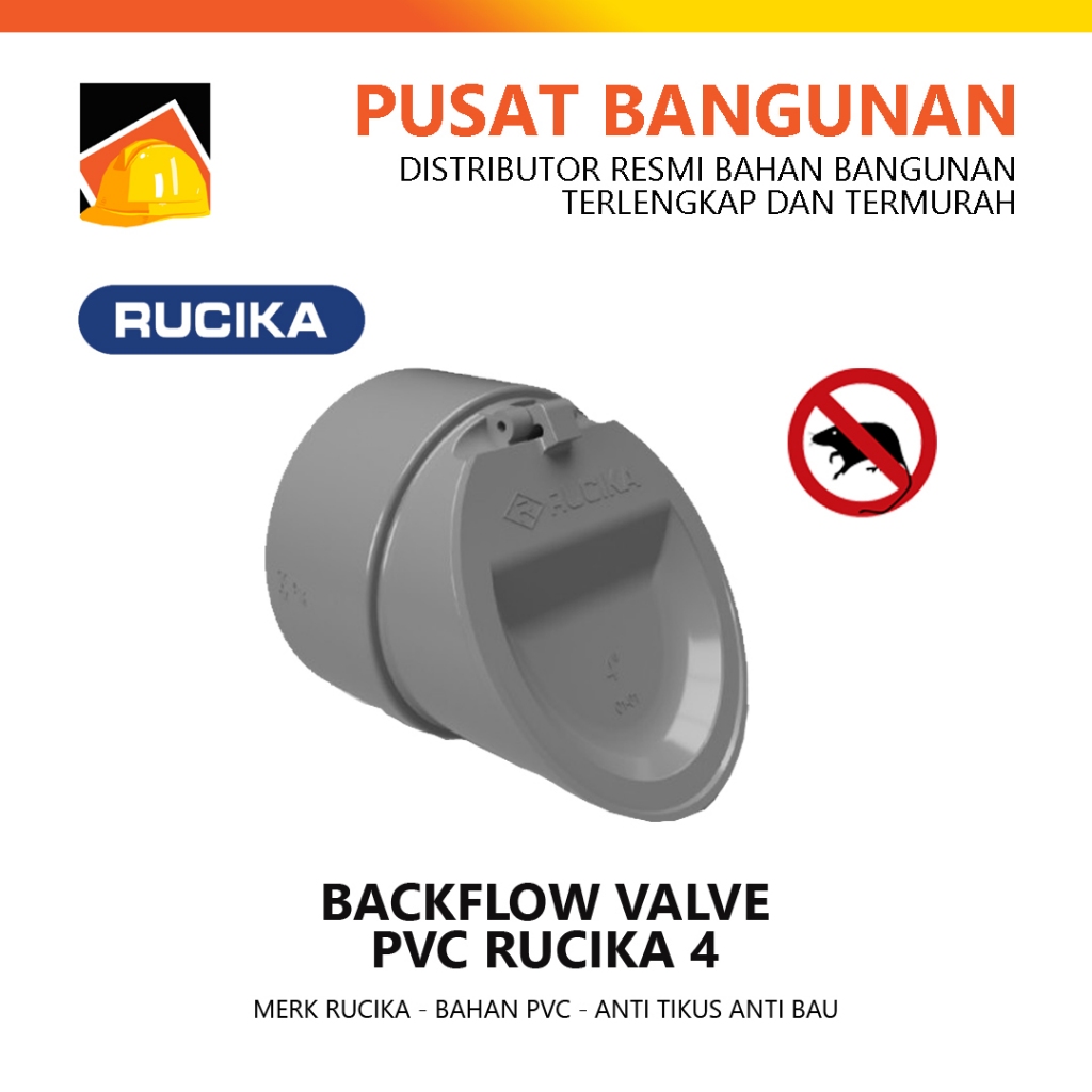 Rucika BACKFLOW VALVE (Close GOT) 4 INCH ANTI Rat I ANTI Odor I ANTI ...