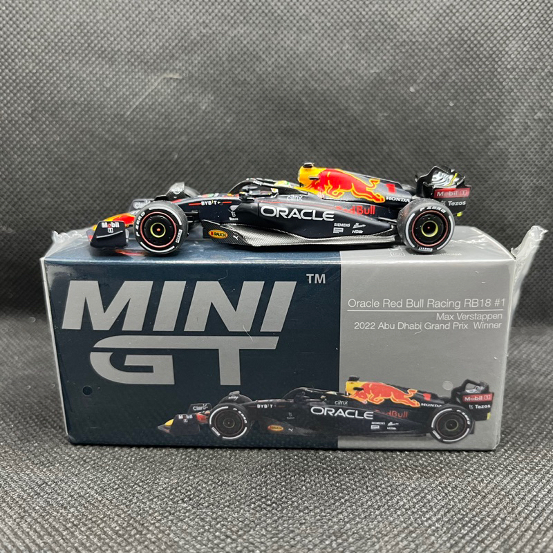 Mini GT 520 Oracle Red Bull Racing RB18 1 Max Verstappen 2022 Abu Dhabi ...