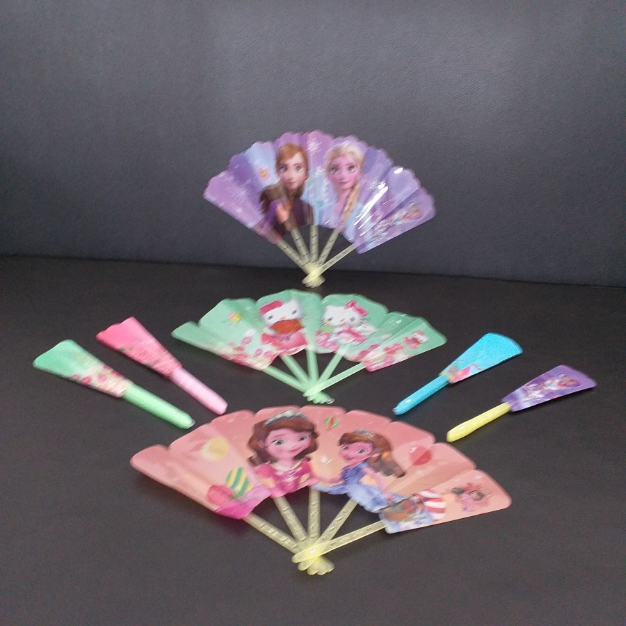 Frozen Mickey Kitty Princess Character Plastic Folding Hand Fan ...