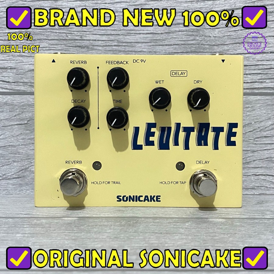 SONICAKE Guitar Effects Levitate Delay Reverb Tap Tempo Dual Effects ...