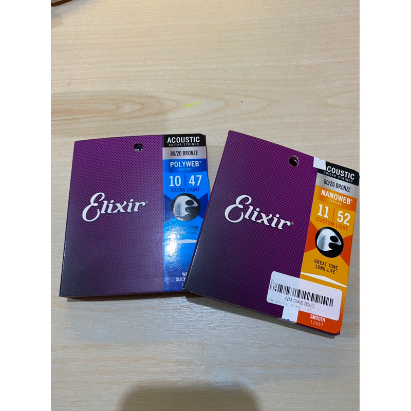 ELIXIR ACOUSTIC POLYWEB NANOWEB STRINGS 11/52 10/47 | Shopee Philippines