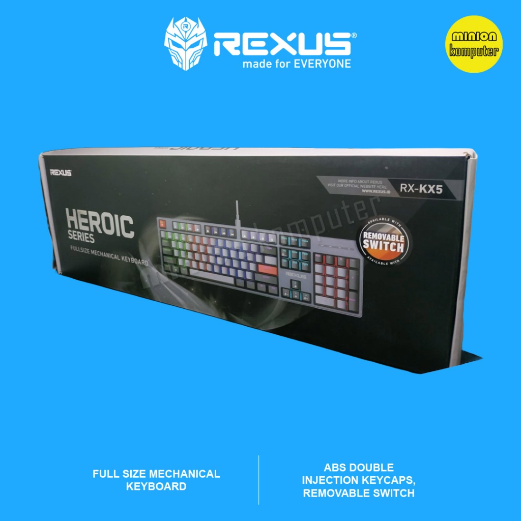Rexus Heroic KX5/KX-5 Fullsize Mechanical Gaming Keyboard Full Size ...