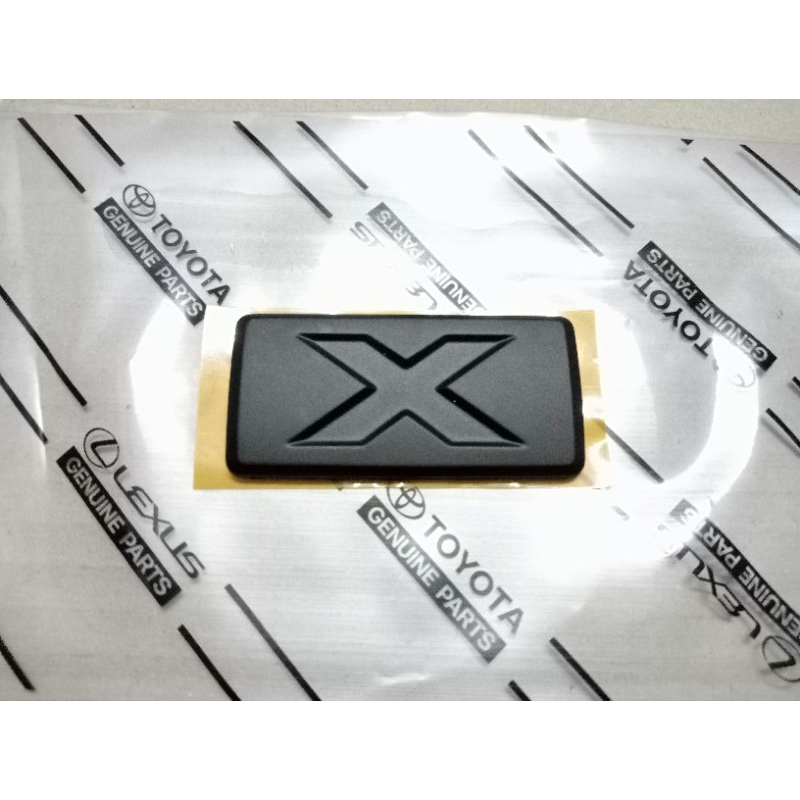 HITAM Emblem Writing Type Logo X Black doff original | Shopee Philippines