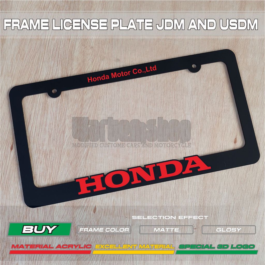 HONDA JPN JDM AND USDM CAR FRAME PLATE | Shopee Philippines