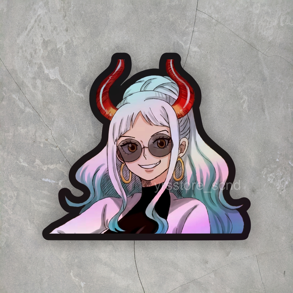 HP One Piece Yamato Son Kaido Anime sticker Size +- 5.6 cm sticker case ...