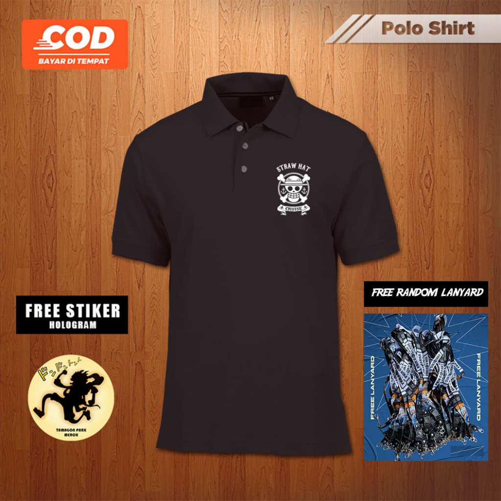 Jolly ROGER LUFFY ONE PIECE POLO Shirt TAMAGON PARK MERCHANDISE ...