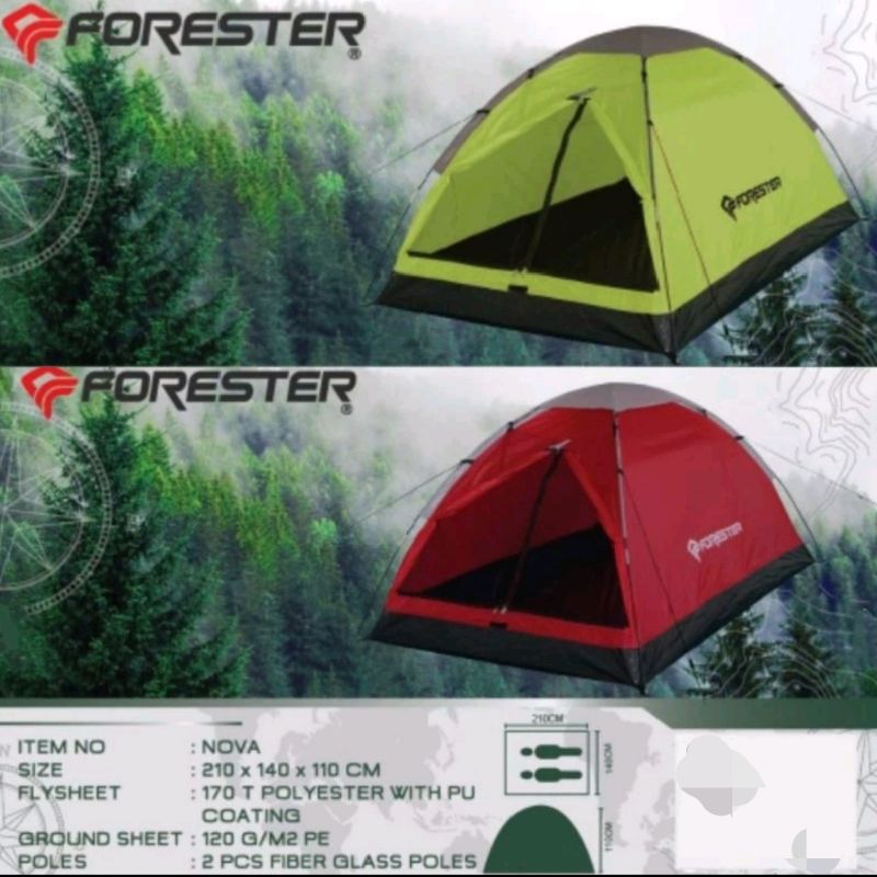 TENDA Forester Nova 2-3 Person Lime Green Tent Original Official ...