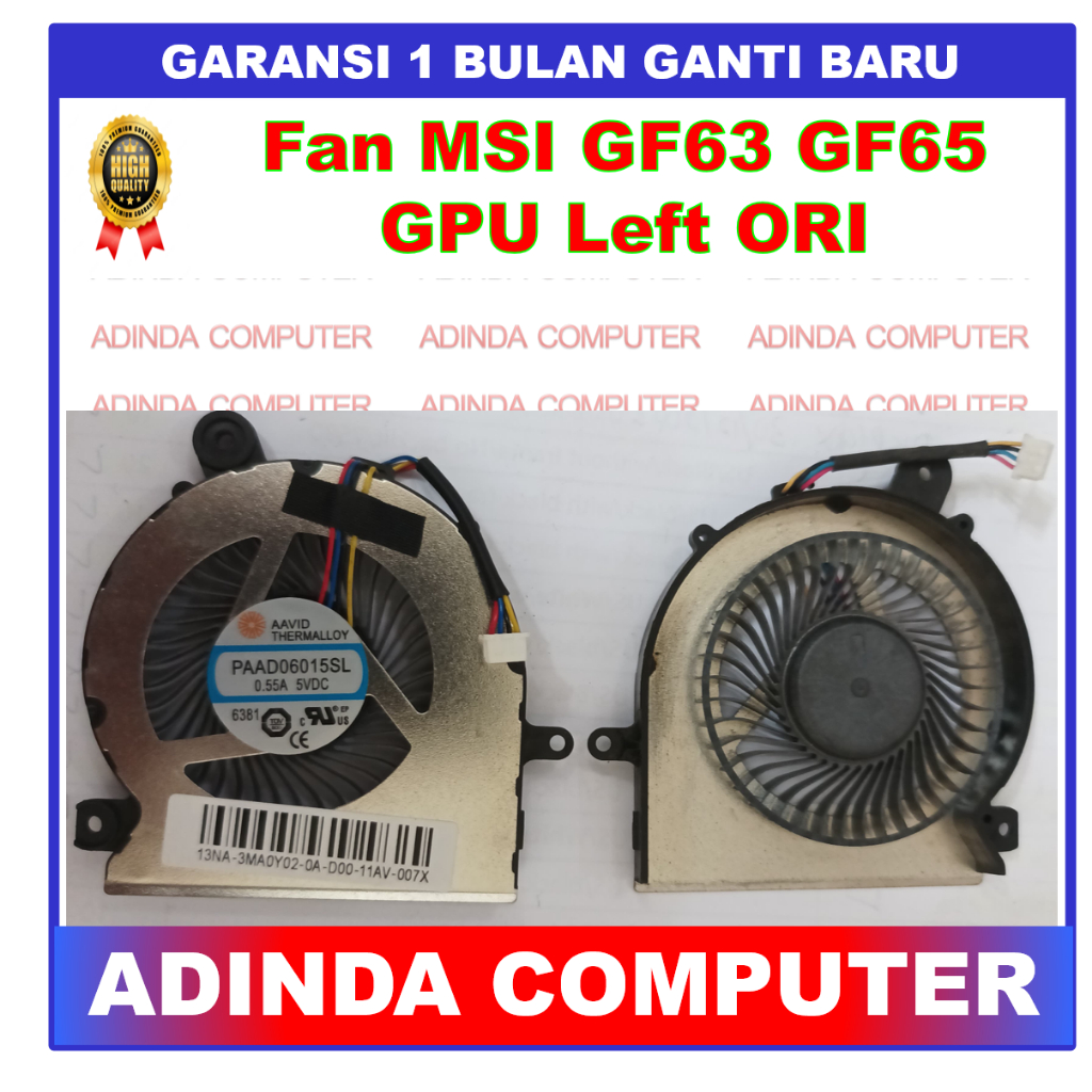 Fan MSI MSI GF63 GF65 MS-16R1 MS-16R2 WF65 9SEX Thin GPU Left ORI ...