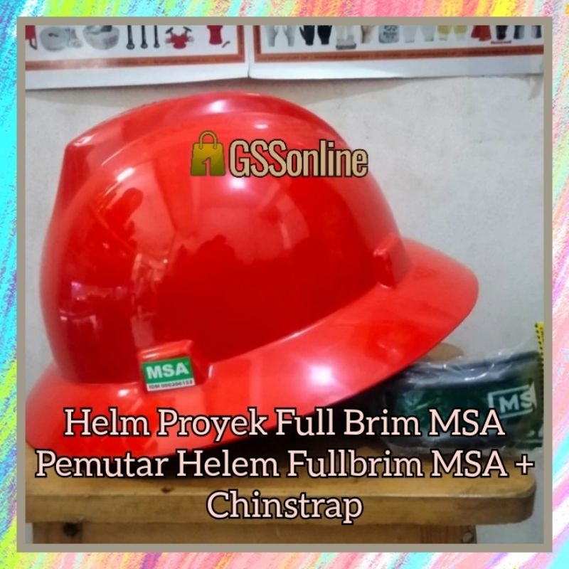 Full Brim MSA Project Helmet Player MSA Fullbrim MSA Helmet + Chinstrap ...