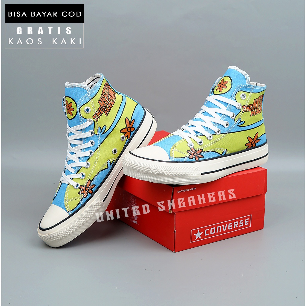 Converse SCOOBY DOO CHUCK 70s HIGH Cartoon MOTIF THE MYSTERI MACHINE ...