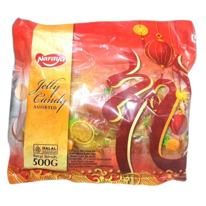 Naraya Jelly Soft Candy Soft Candy Various Fruit Flavors 500g | Shopee ...