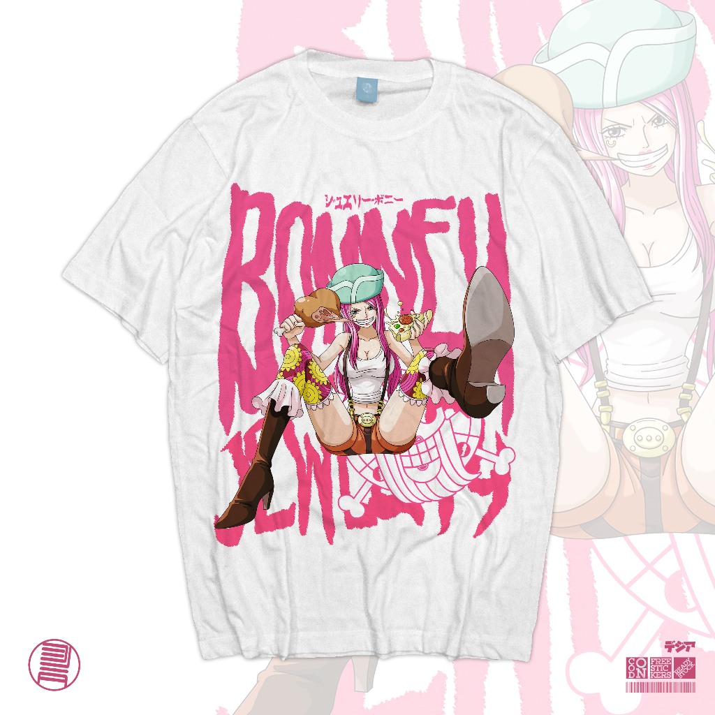 Kaos Jewelry Bonney One Piece Luffy Egghead Vegapunk Kuma Pirates Anime ...