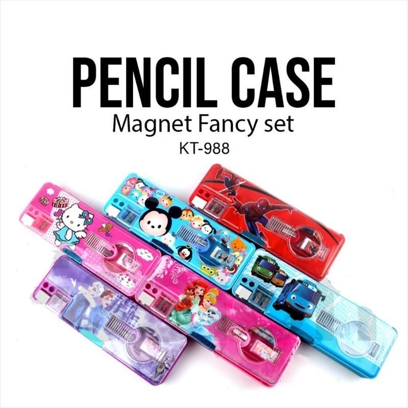 Magnetic Pencil box/case/tepak Full set Fancy Character / stationary ...