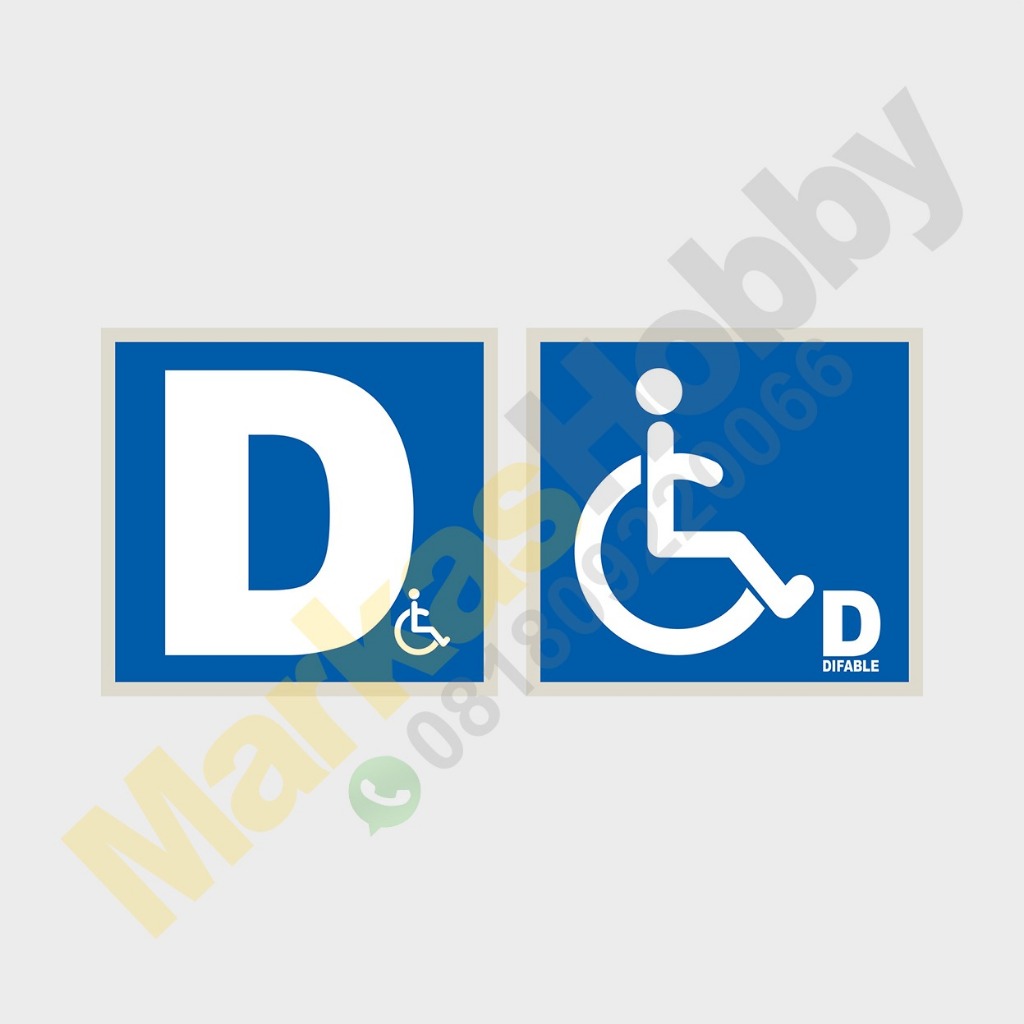 Sticker D Difable Disable Wheelchair | Shopee Philippines