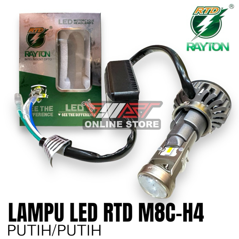 LED LAMP 6 SIDES RTD RAYTON M8C- H4 BILED 12 VOLT CHAYA WHITE | Shopee ...