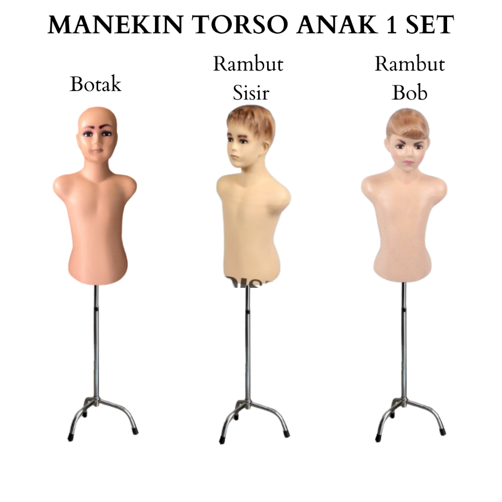 Mannequin Statue WITH HAIR & TALK Child Torso/Half Body Statue/Clothing ...