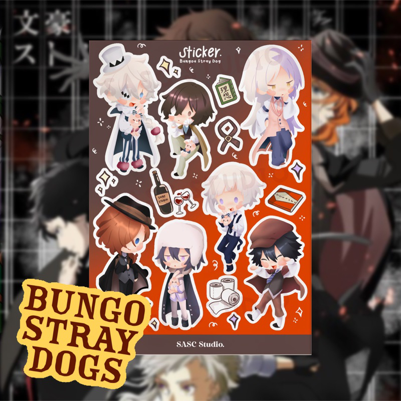 Bungo STRAY DOGS stickersheet a6 waterproof | Dazai, ranpo, atsushi ...