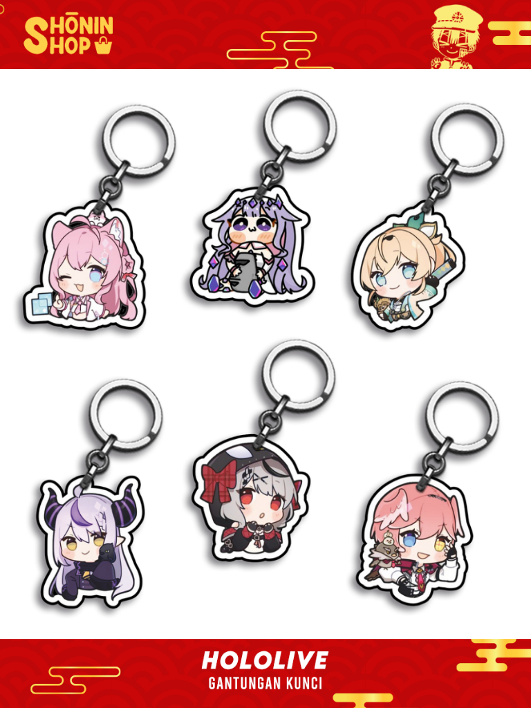 GANTUNGAN [Buy 3 Get 1 Free] Vtuber Anime Keychain | Hololive Hanger ...