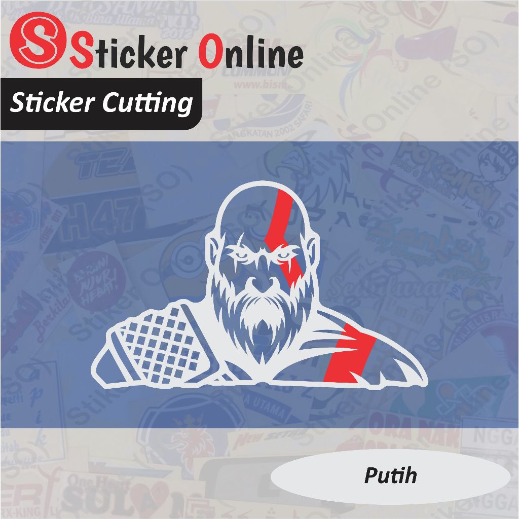 God of War Kratos 02 Sticker | Sticker Cutting God of War Kratos 02 ...