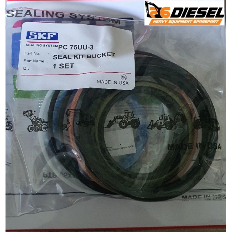 Pc Bucket Seal Kit 75UU-3/Seal Bucket Pc75UU-3 Full Skf | Shopee ...