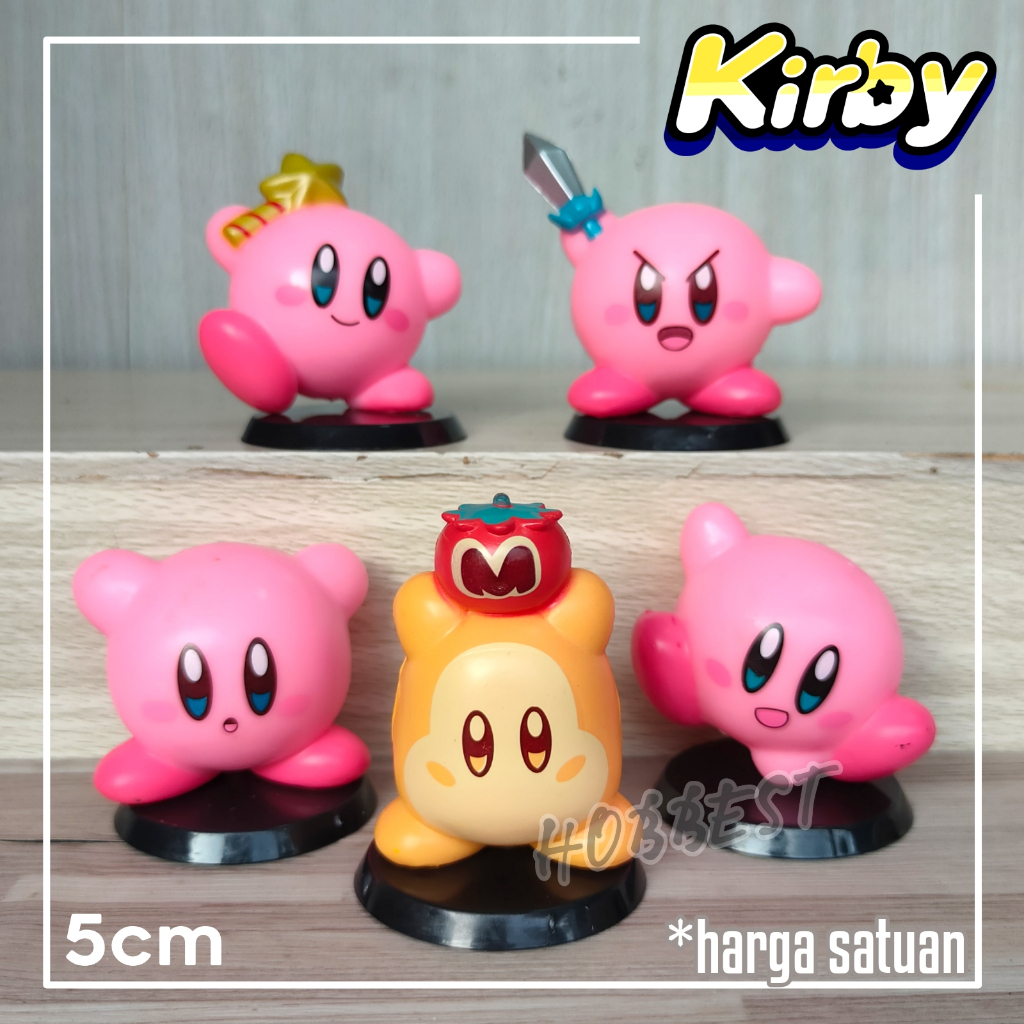Kirby Action Figure - Miniature Kirbi Figure Cake Topper Room Display ...
