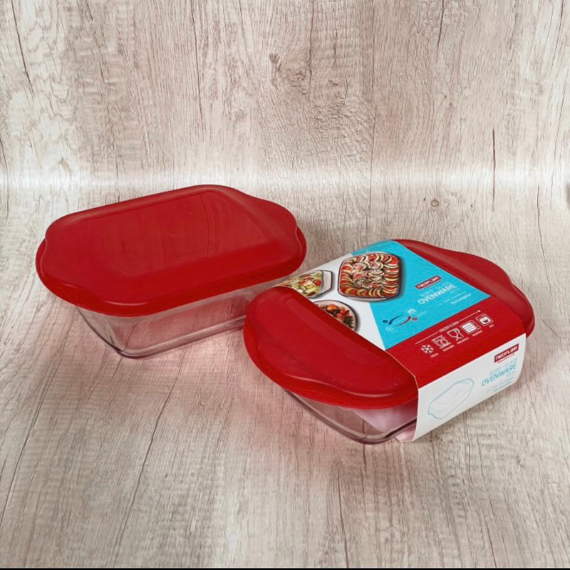 Neoflam oven Food Container Box glass lid with lid 1.1 liter | Shopee ...