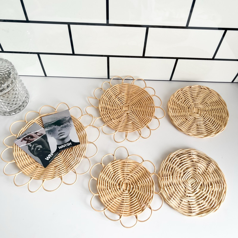 Rattan coaster, Rattan Coasters, aesthetic Coasters | Shopee Philippines