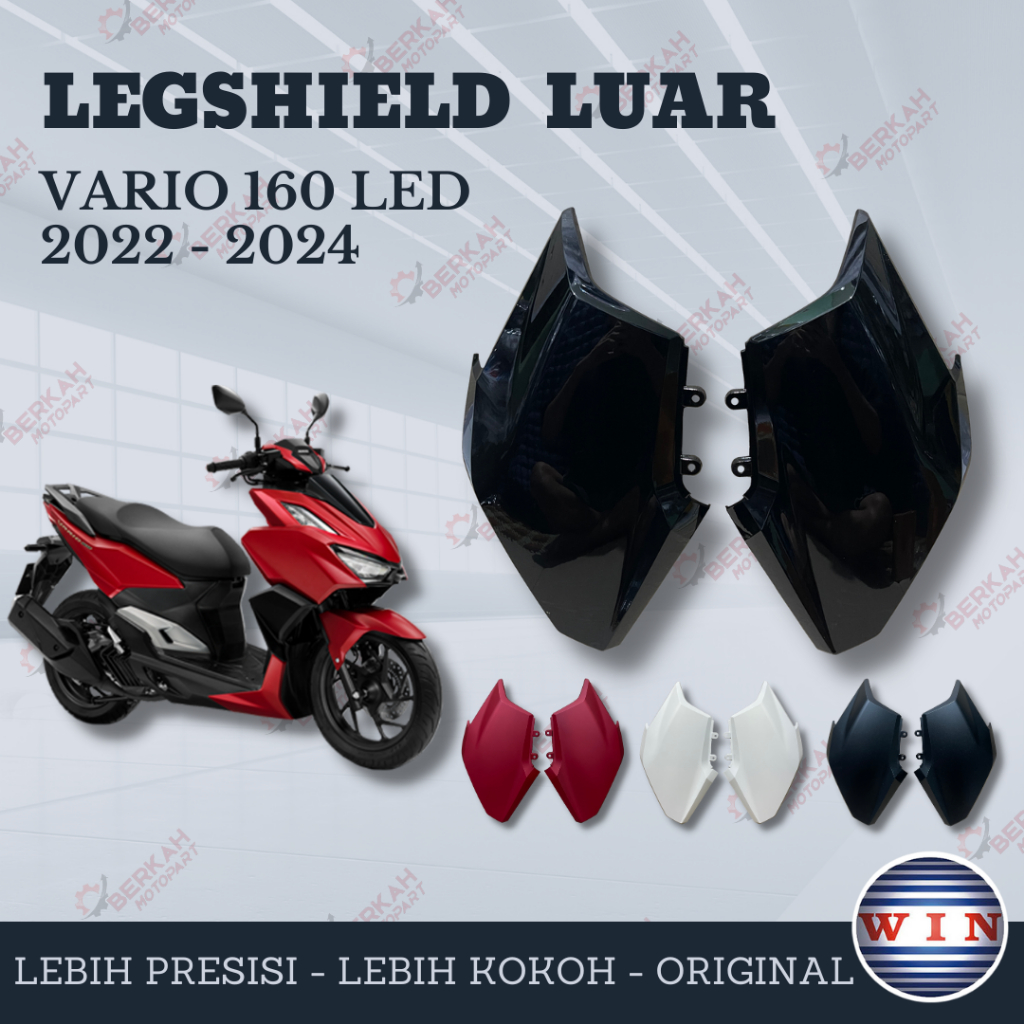 MERAH HITAM PUTIH Outer Tebeng Legshield Cover Upper Wing Front Left ...