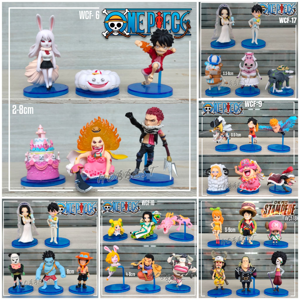 Wcf ONE PIECE Action Figure set - Miniature Cake Topper Display Toy ...
