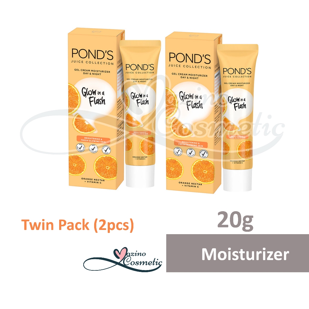 (Twinpack) Ponds Juice Collection Moisturizer Orange Nectar+Vit C 20g ...