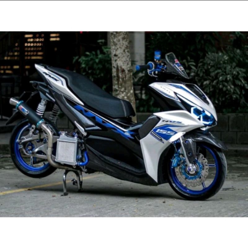 Yamaha AEROX ALLNEW CONNECTED 155 CUSTOM NVX DESIGN BLUE ELEGANT NEWEST ...