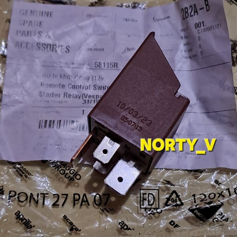 RELAY STARTER VESPA MATIC LX S LXV SPRINT PRIMAVERA GTS 2V 3V ORIGINAL ...
