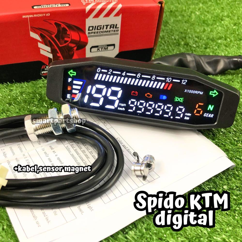 Speedometer KTM DIGITAL RIDE IT SPIDOMETER KTM Cable And MAGNID SENSOR ...