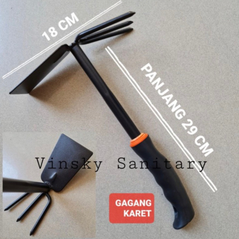 Rake hoe 2 in 1 grass rake hoe mini rake mini iron handle | Shopee ...