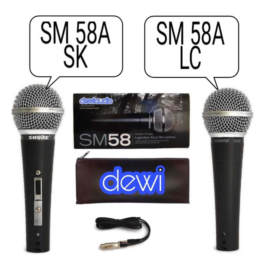 Mic KABEL SM 58A SK (ON OFF Switch) SM58A SK/MIC SM 58A LC (No ON OFF ...