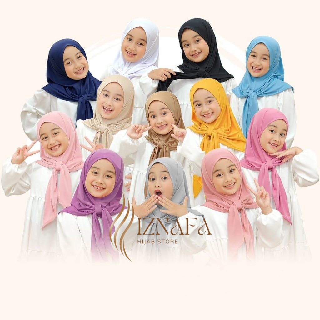 Children's Hijab (5-12 years) I Premium Spandex Jersey Children's ...