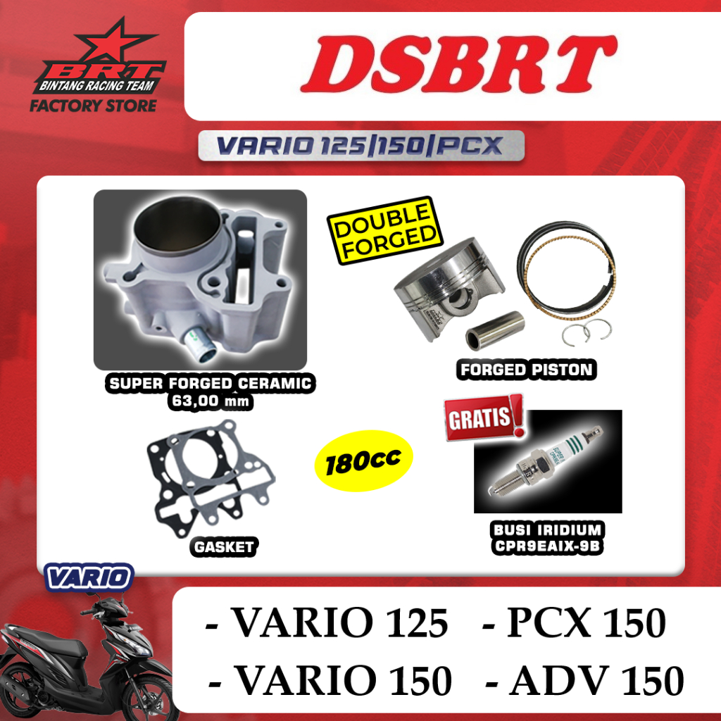 Block BRT CERAMIC & CAST IRON 62 63 VARIO 150 VARIO 125 PCX 150 ADV 150 ...