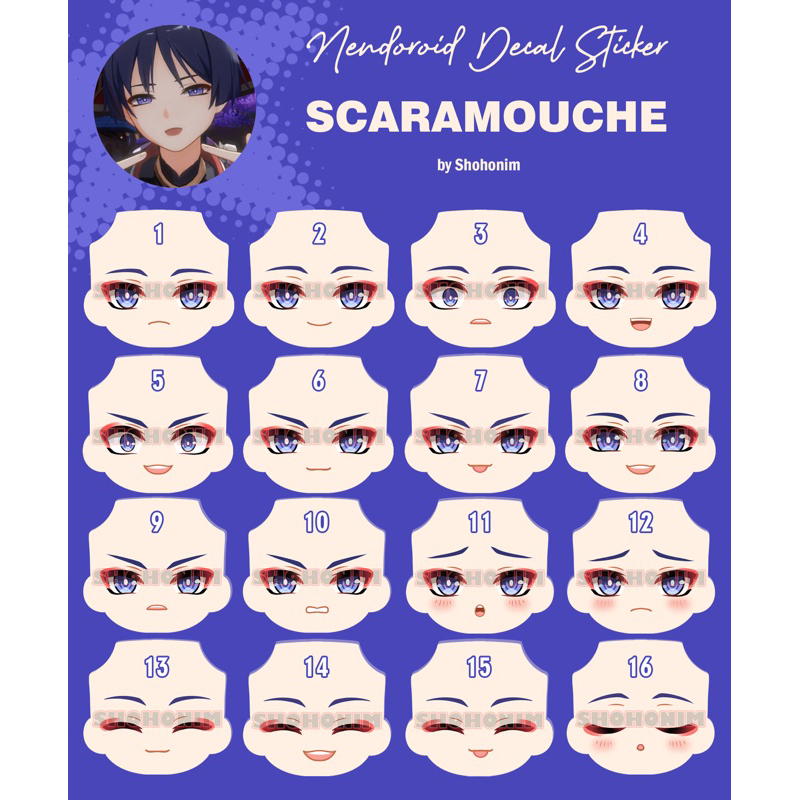 Scaramouche Nendoroid Face Sticker | Shopee Philippines