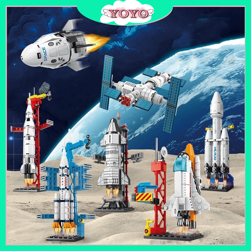Yoyo Mini Space Rocket Toy Blocks Building Blocks Nano Building Brick ...