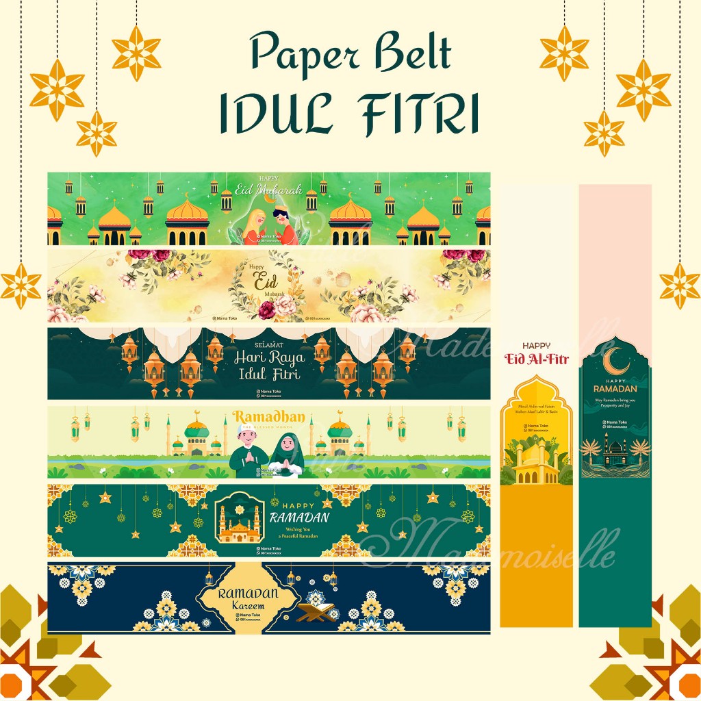 Eid Eid Paper belt / Eid Al-Fitr Jar Label | Shopee Philippines
