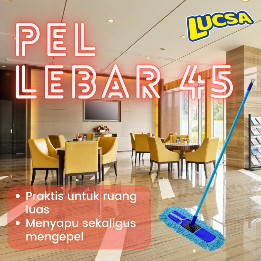OCA 45cm Width Mop Lobby Floor Sweep Mop Set Dust Mop Lucsa LM-150 ...