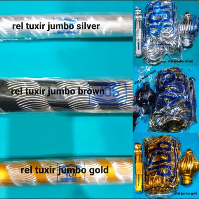 Jumbo TUXIR THREADED RELL/JUMBO CURTAIN RAIL/CRYSTAL RAIL | Shopee ...