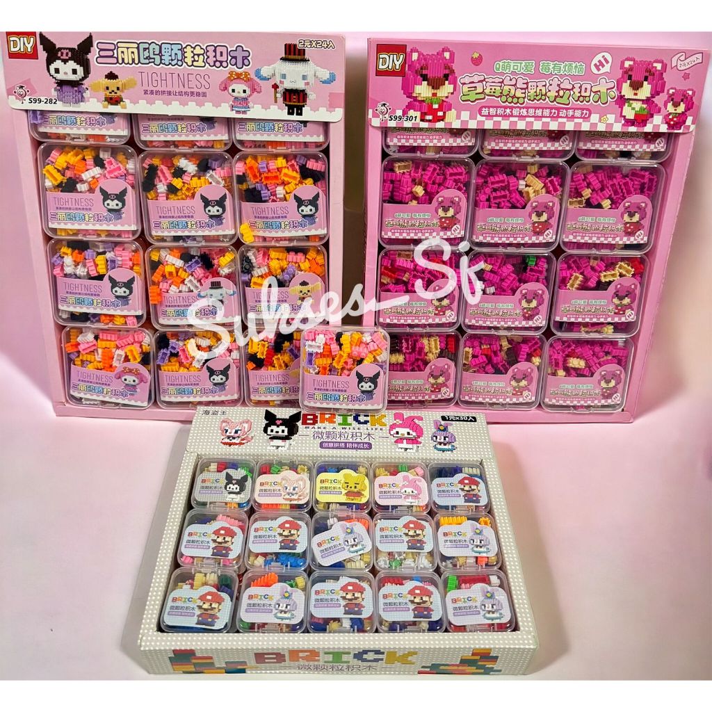 Sanrio Mini Block Puzzle Educational Toy / Lego Block Box | Shopee ...